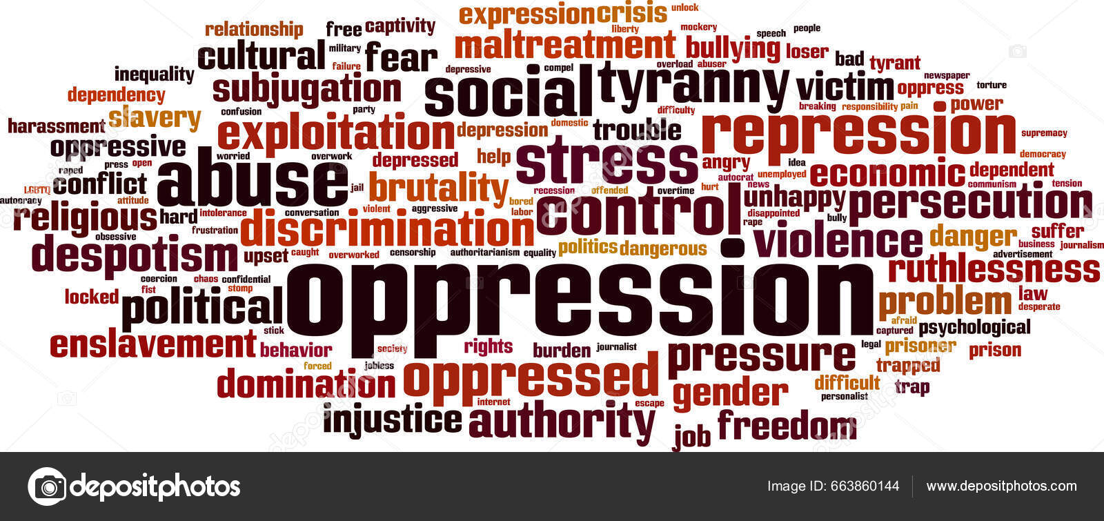 Oppression Word Cloud Concept Collage Made Words Oppression Vector ...