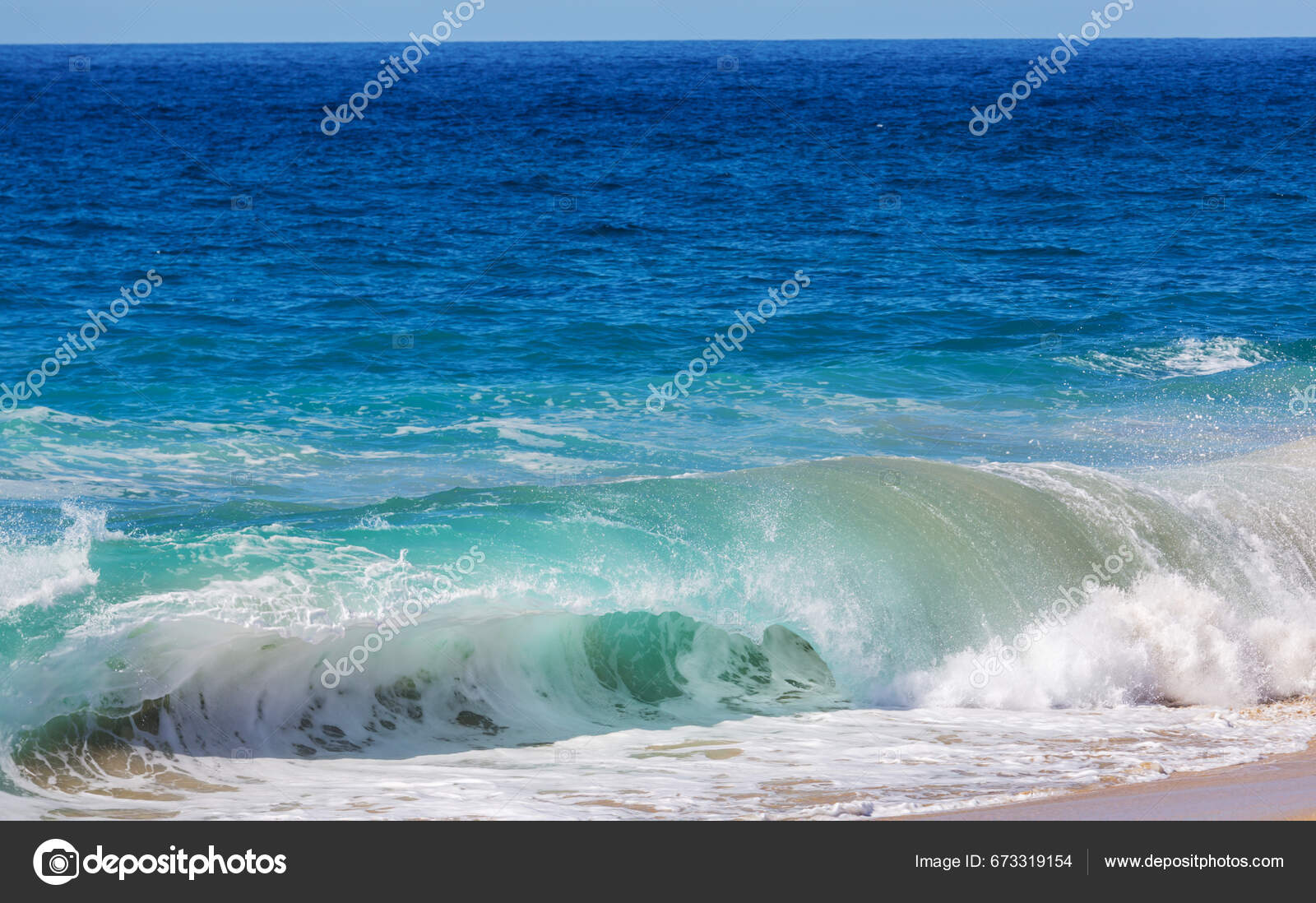 Blue Wave Beach Dramatic Natural Background — Stock Photo © kamchatka ...