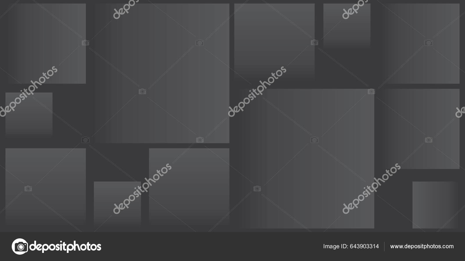 Simple Rectangular Tiled Frames Various Sizes Colored Shades Dark Grey ...