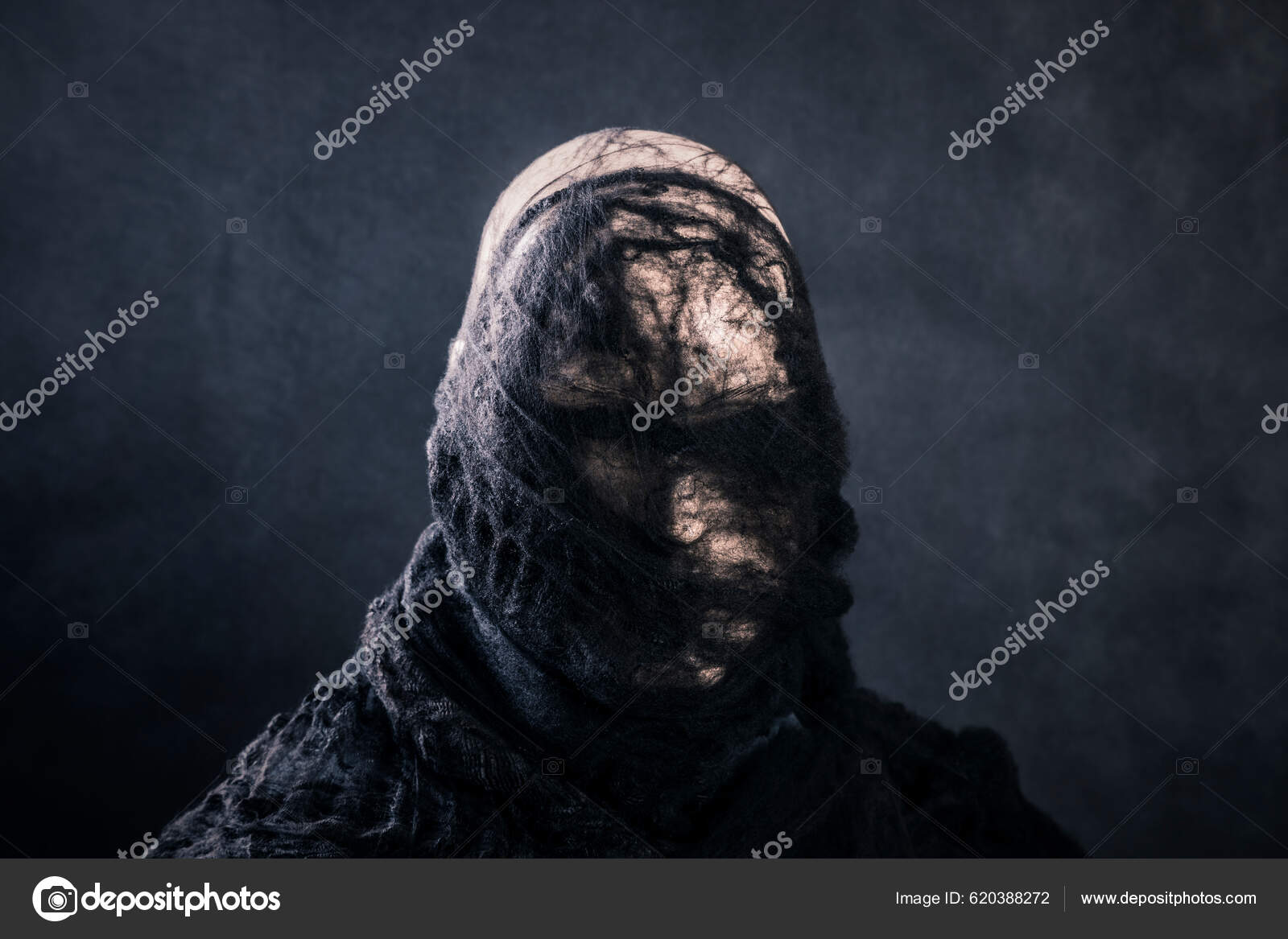Creepy Figure Dark Misty Background Stock Photo by ©sqback 620388272