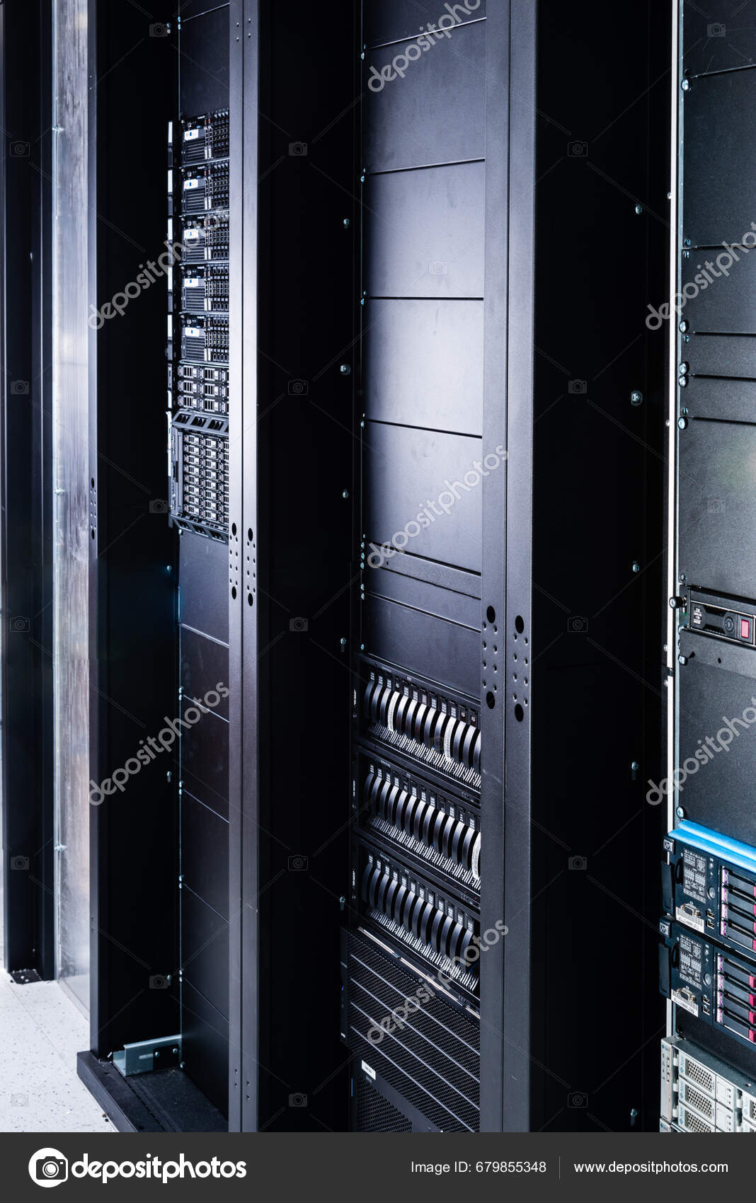 Shot Datacenter Server Racks — Stock Photo © kubais #679855348