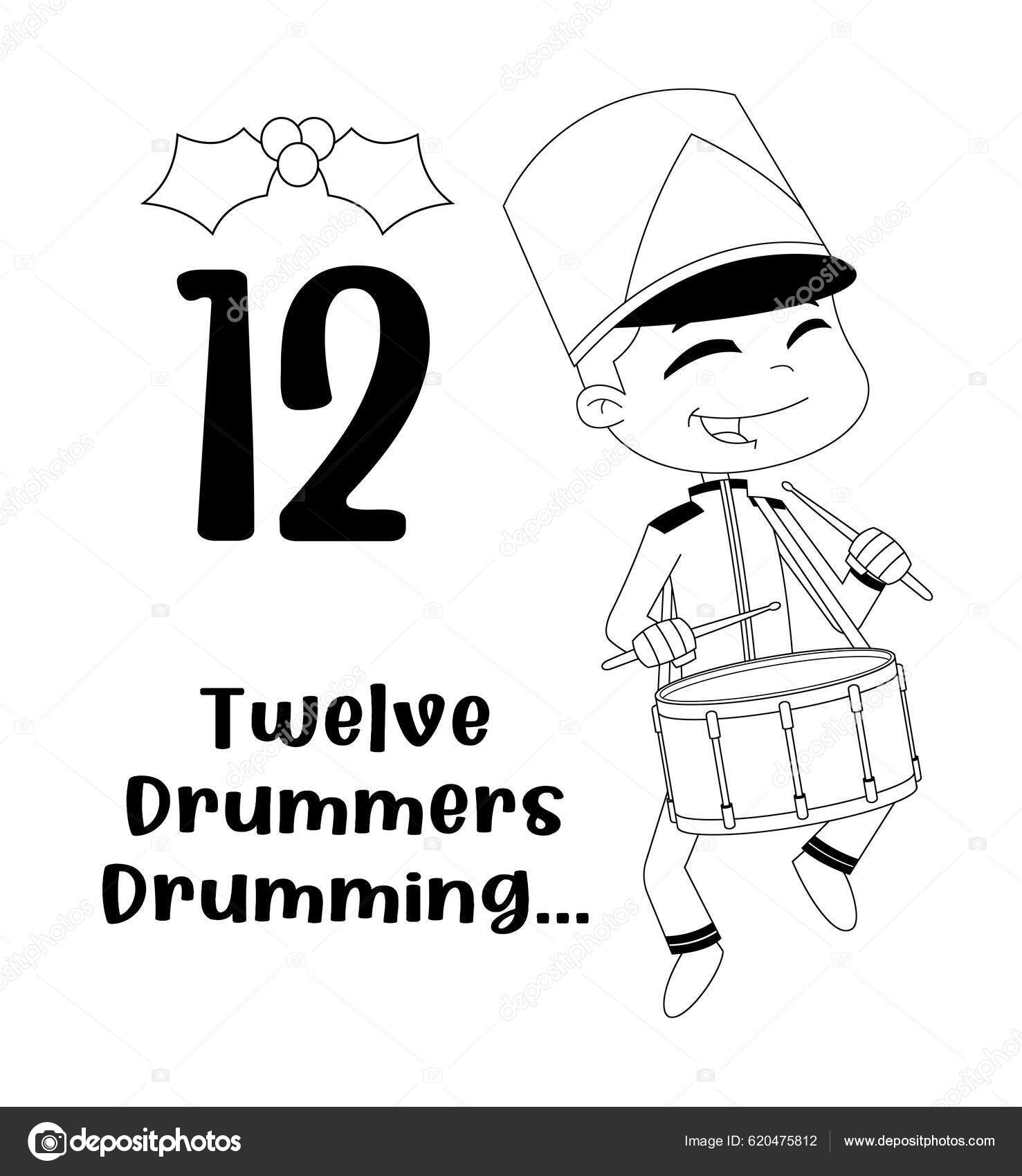 Twelve Drummers Drumming Clipart School