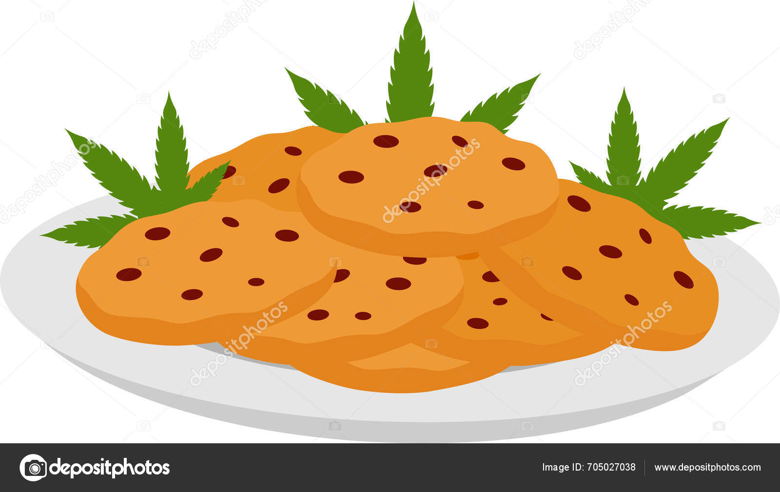 Image vectorielle Dessin Animé Cookies Cannabis Illustration ...