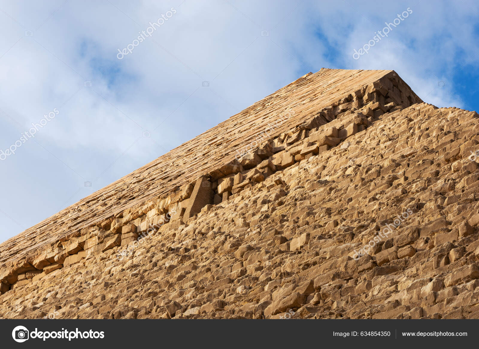 Edge Pyramid Khafre Chephren Second Tallest Second Largest Ancient ...