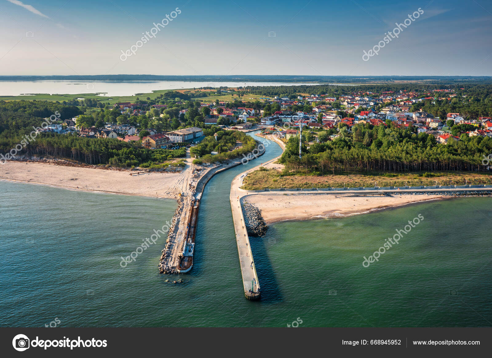 Beautiful Scenery Summer Beach Baltic Sea Rowy Poland — Stock Photo ...