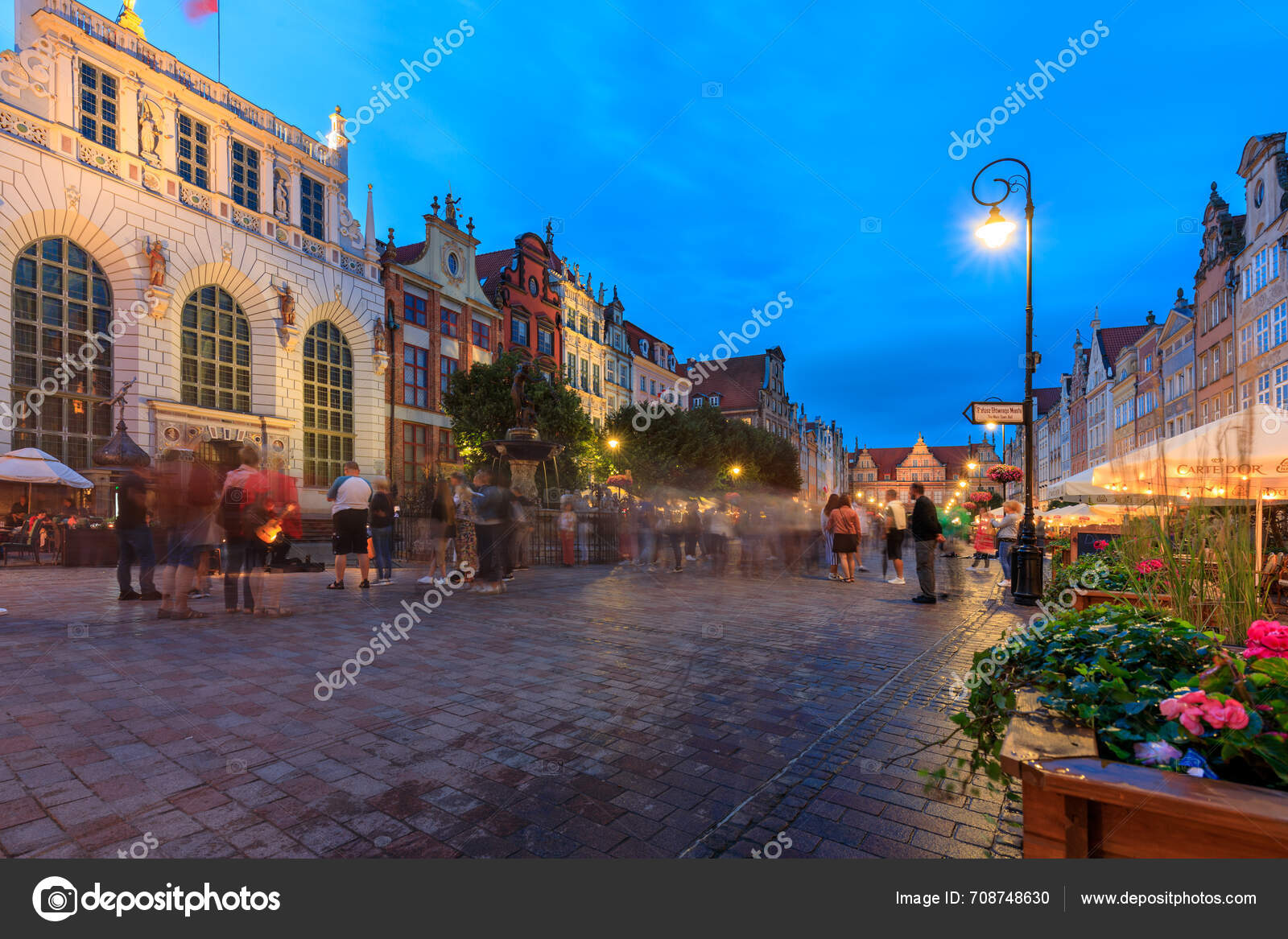 Gdansk Poland August 2023 Long Lane Main Town Gdansk Summer — Stock ...