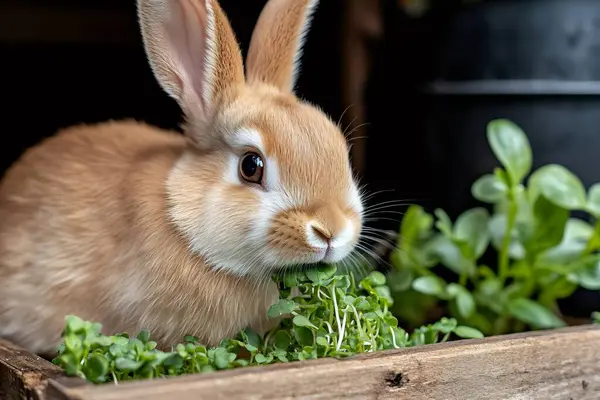 Imágenes de Conejo comiendo libres de derechos | Depositphotos
