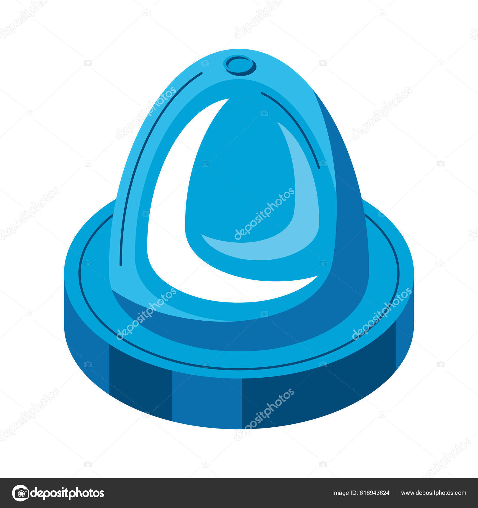Blue Alarm Light Isometric Icon Stock Vector by ©yupiramos 616943624