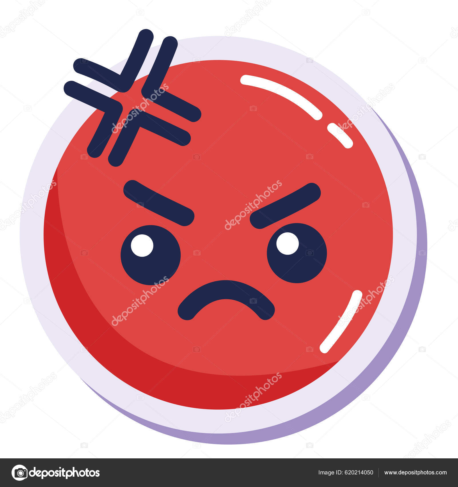 Emoji Irritado Personagem Cômico Vermelho imagem vetorial de yupiramos ...