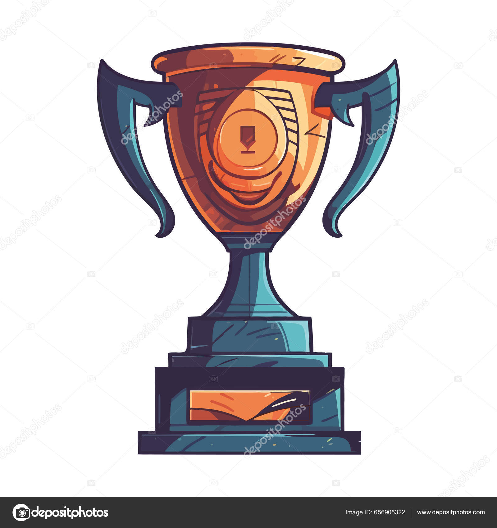 Primer Lugar Trofeo Vector Sobre Blanco Vector de stock por ©yupiramos ...