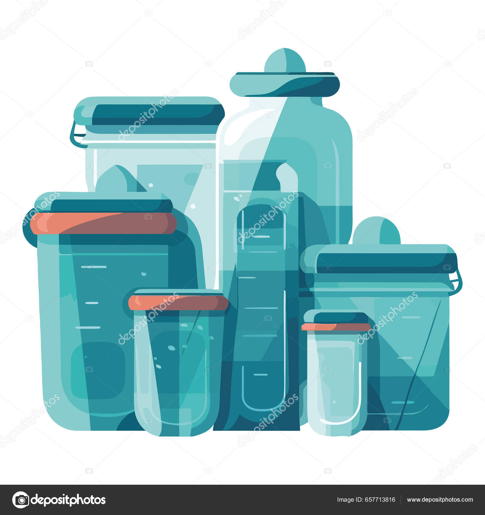 Plastic Containers Lid White Stock Vector by ©yupiramos 657713816