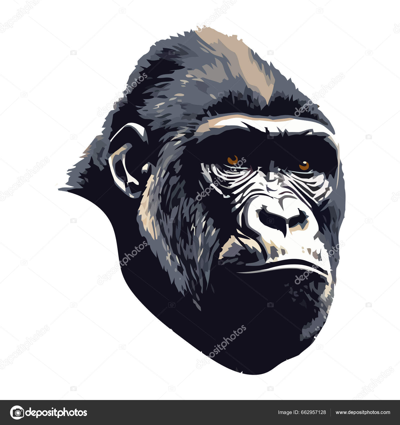 Gorilla Face Design