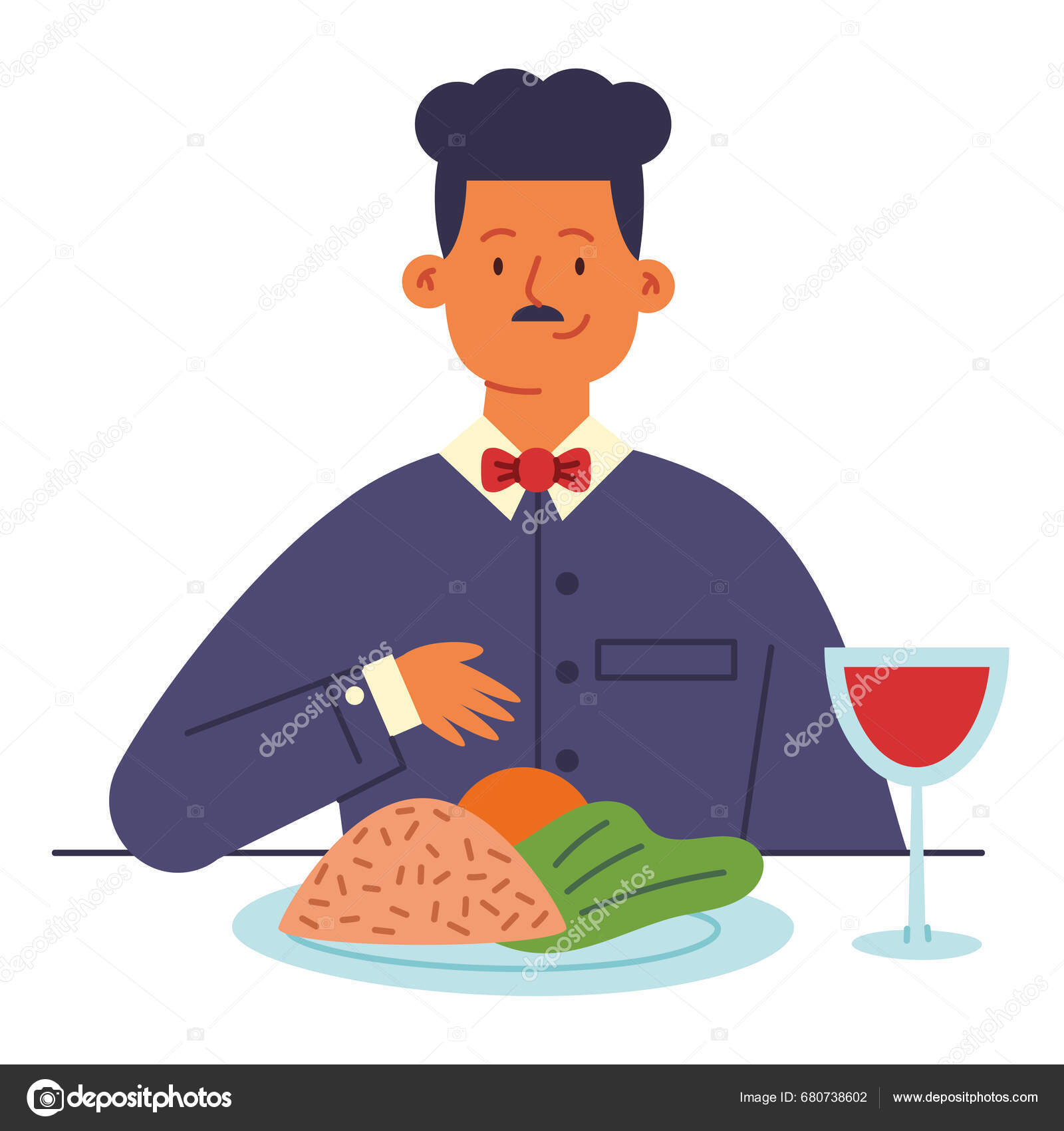 People Eating Illustration Vector Isolated Stock Vector By ©yupiramos 680738602
