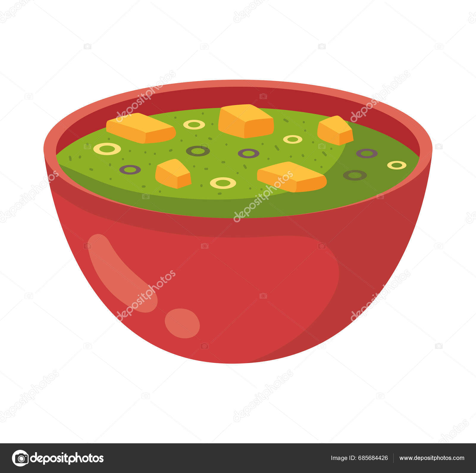 Indian Palak Paneer Vector Isolated Stock Vector by ©yupiramos 685684426