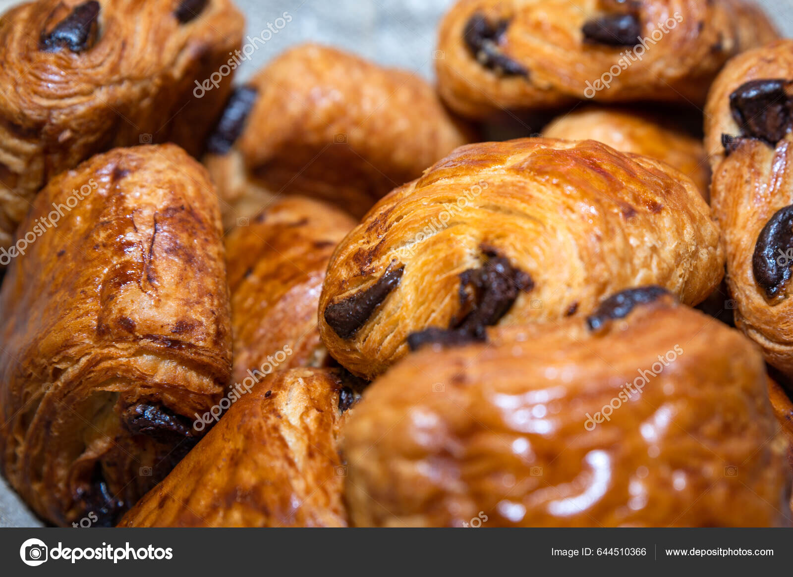 Famous French Pastery Named Chocolatine Chocolate Bread Stock Photo by ...