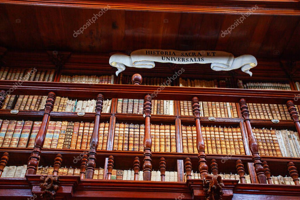 Puebla, Mexico - March 17 , 2022 :Palafoxiana library founded in 1646 ...