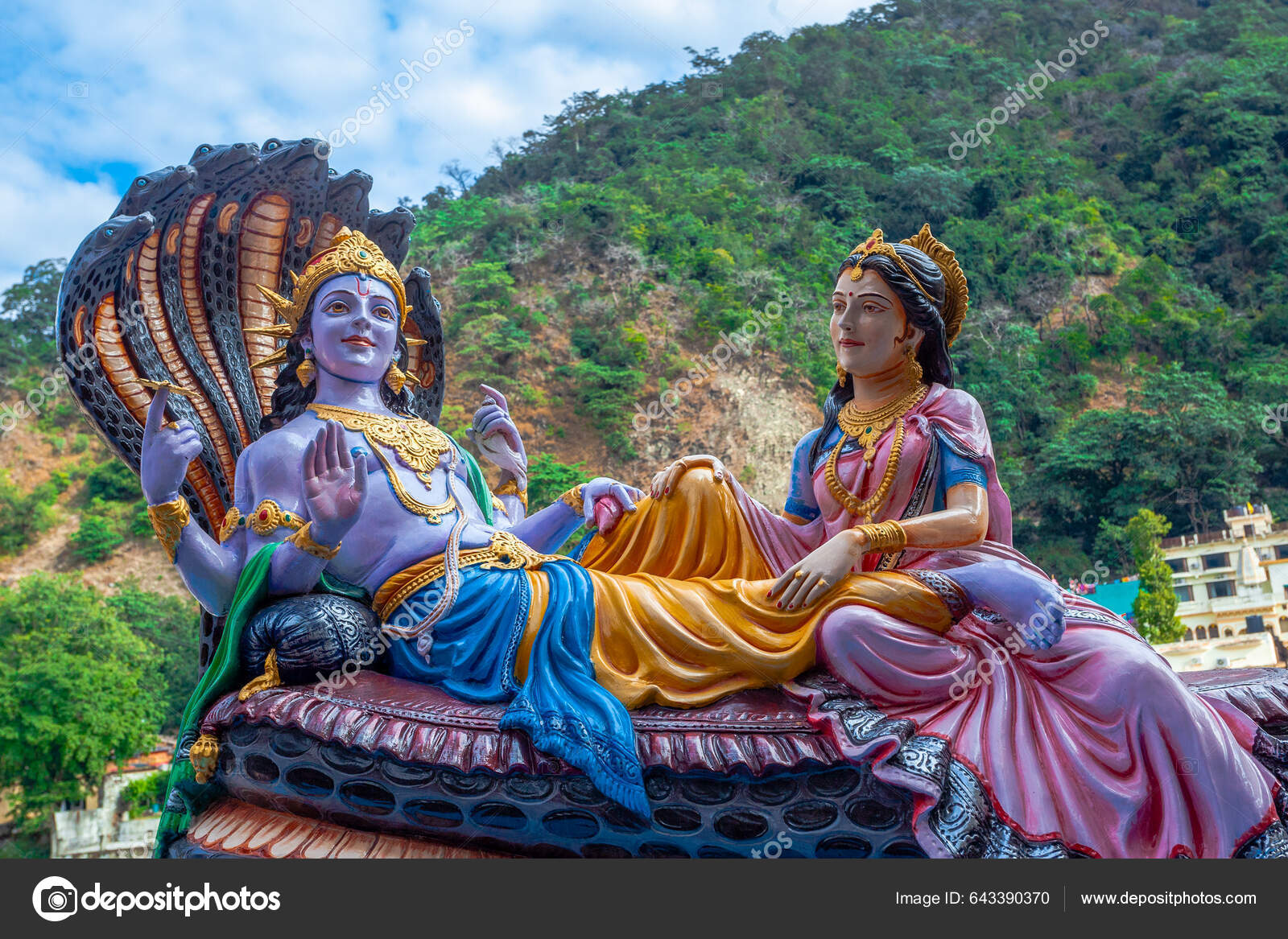 Dios Vishnu Hermosas Imágenes Vishnu Dios Hindú Duradera Y