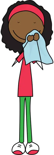 Cartoon Illustration Girl Massaging Her Cheeks Stock Vector by ©nahhan ...