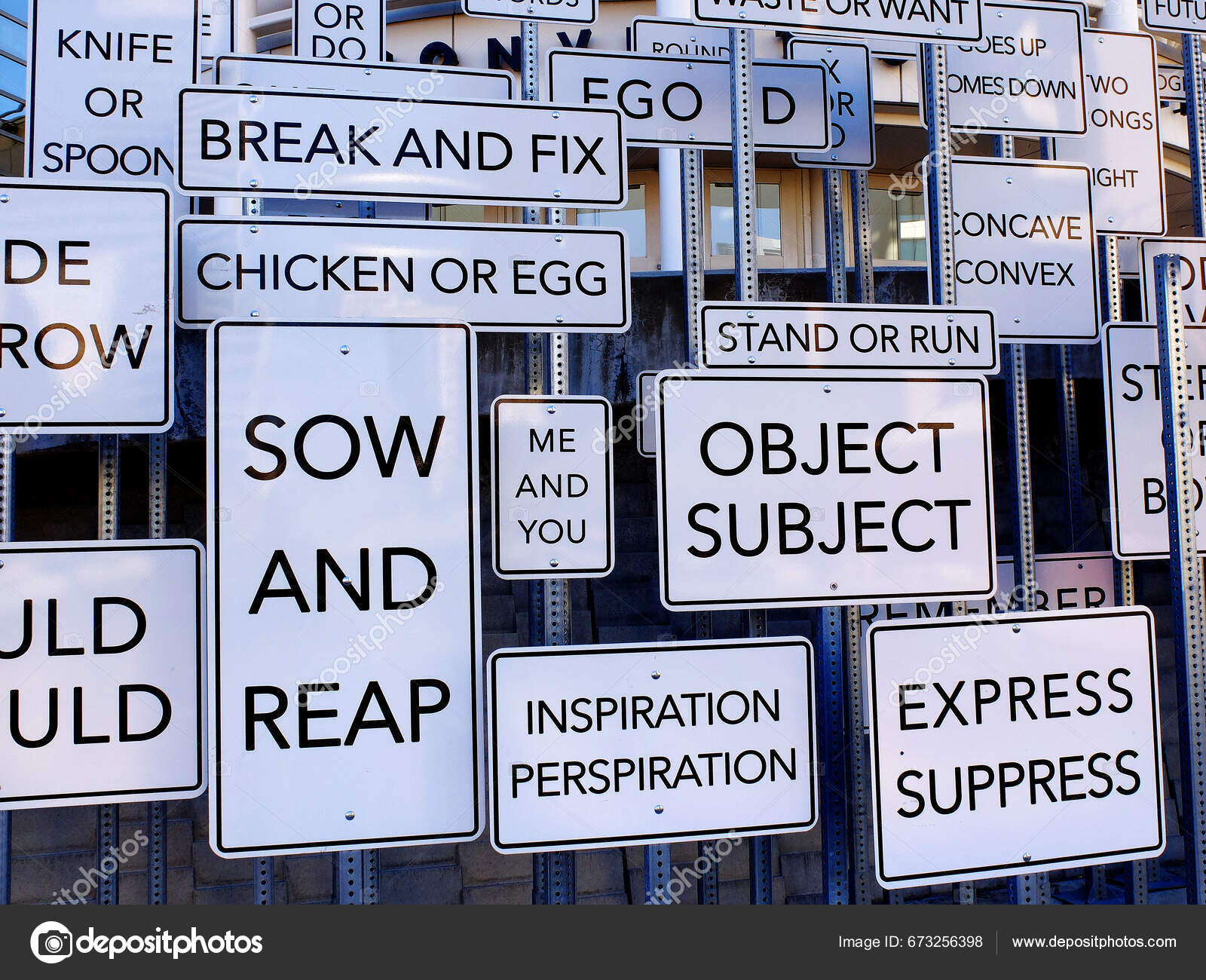 Muchos Signos Opuestos Publicaron Señalización Para Obtener Información ...