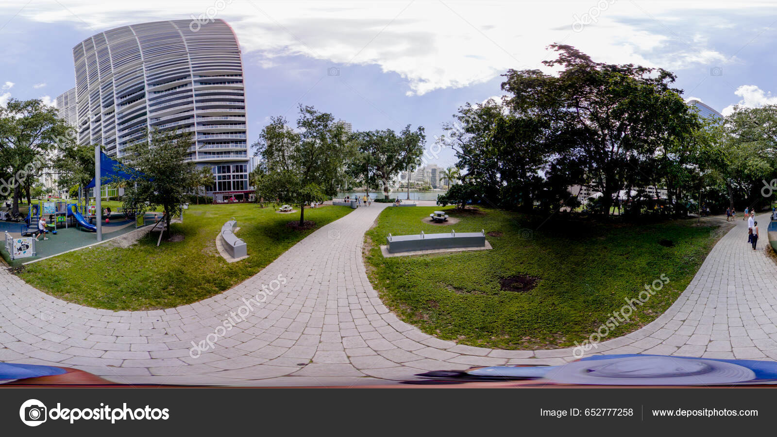 Brickell Usa April 2023 360 Equirectangular Photo Miami Brickell Park ...