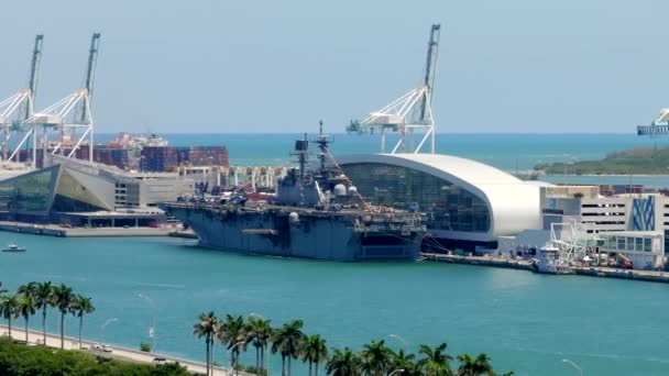 Uss Bataan Fleet Week Miami 2024 Port Miami — Stock Video © felixtm ...