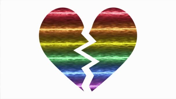 Lgbt Broken Heart Icon Rainbow Abstract Lesbian Gay Bisexual ...