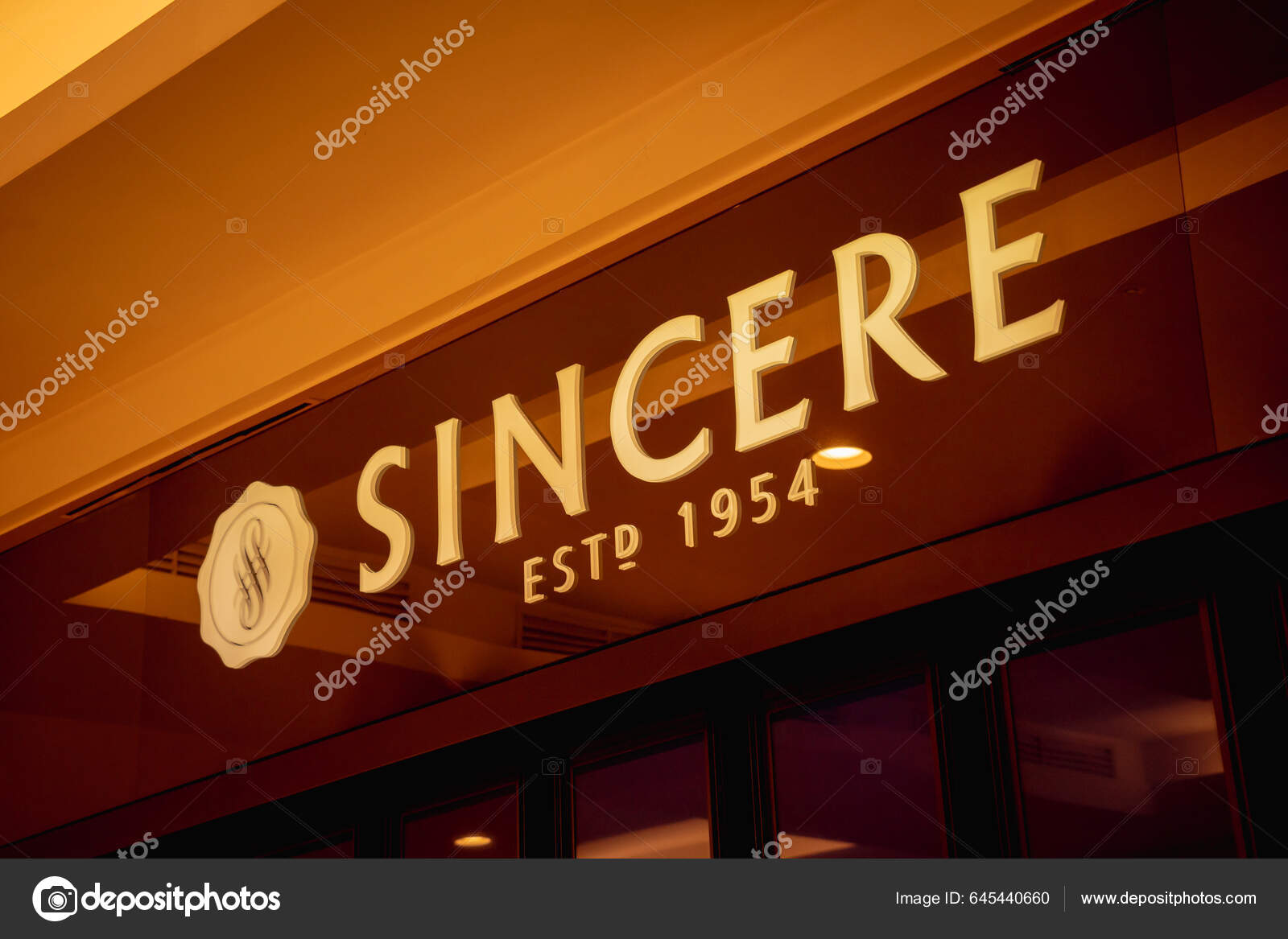 Kuala Lumpur Malaysia December 2022 Sincere Brand Retail Shop Logo ...