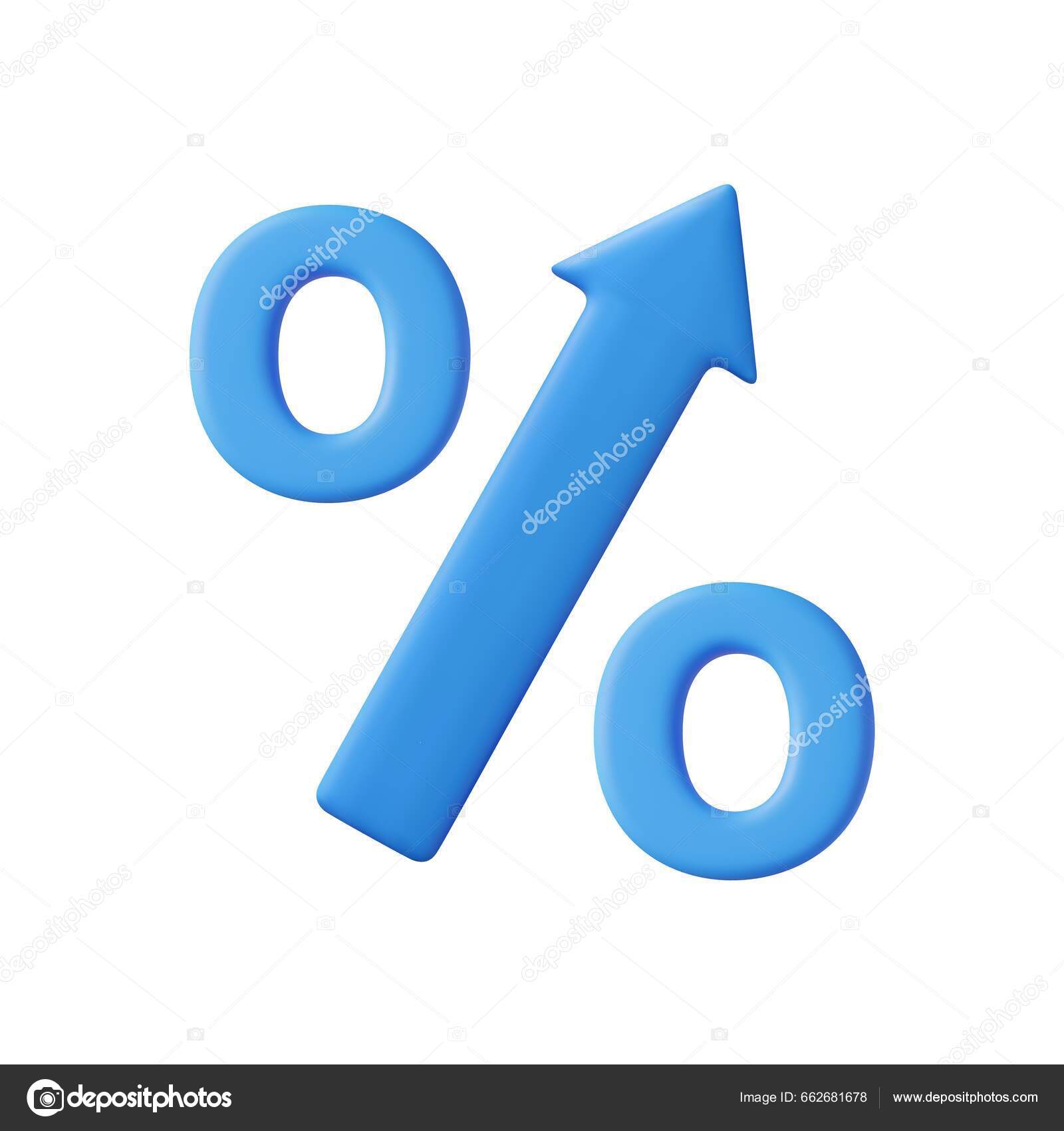 Icono Flecha Aumento Del Porcentaje Concepto Crecimiento Económico ...
