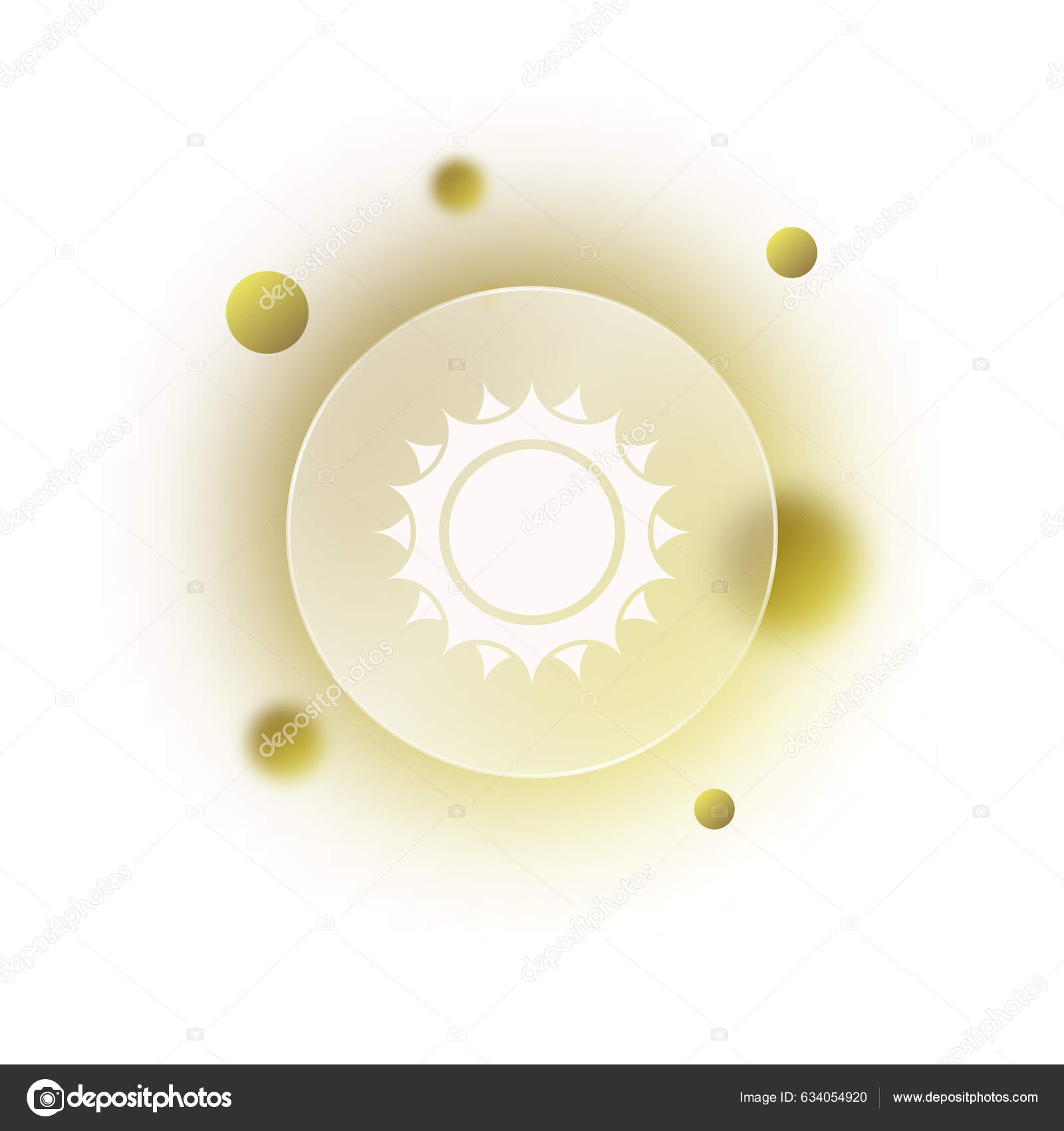 White Background Circles Blur Forms Glass Screen Glassmorphism Sun ...