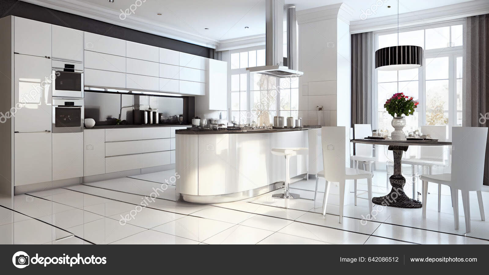 Beautiful Modern Kitchen Contemporary Design Stock Photo by ©Mirmoor ...