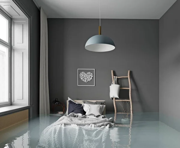 Flooding Living Interior Render Concept — Stock Photo © vicnt2815 ...