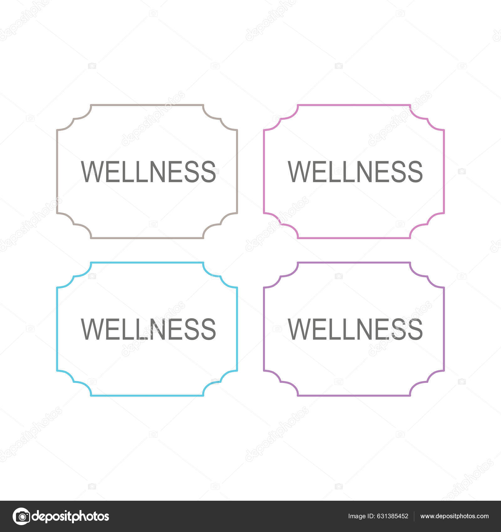 Wellness Labels Sign Symbol Logo Stock Vector by ©BEEANDGLOW 631385452
