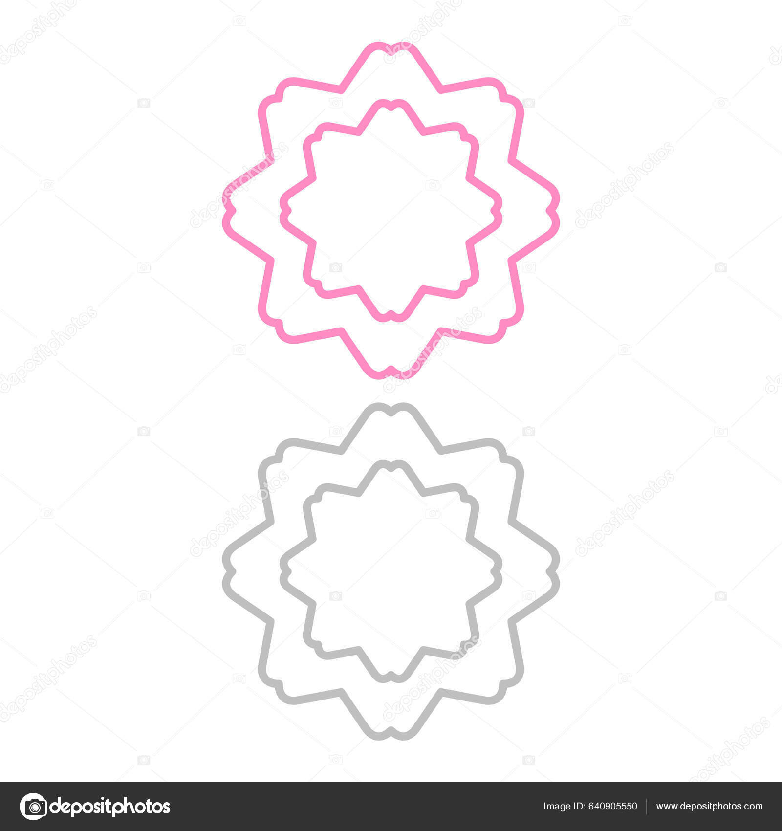 Simple Flower Sign Symbol Logo Isolated White Stock Vector by ...