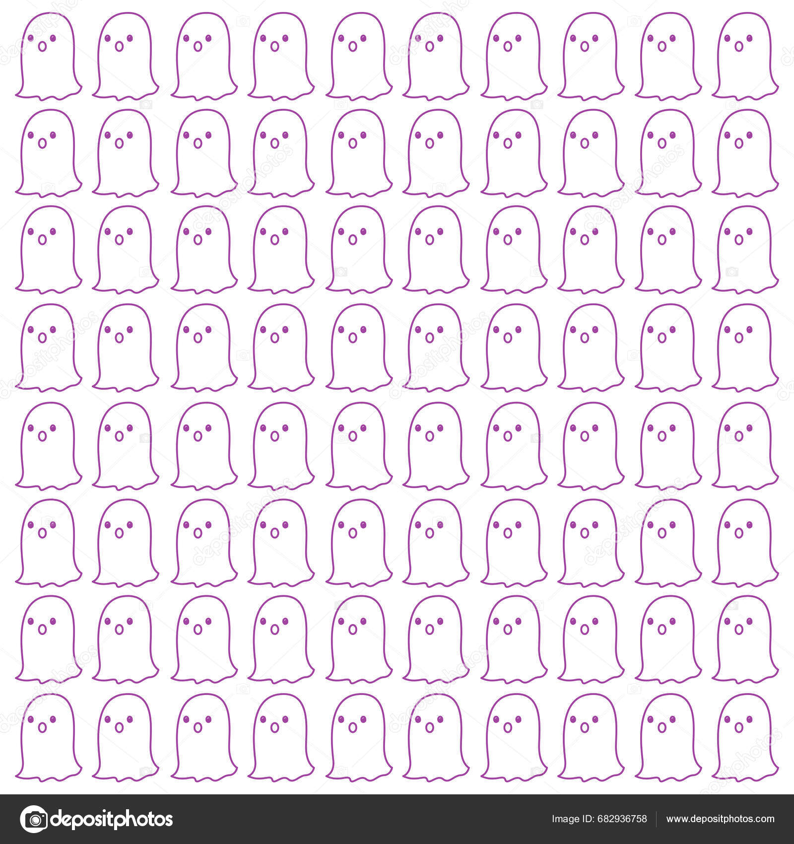 Cute Halloween Ghosts Pattern Texture Background Vector Stock Vector by ...