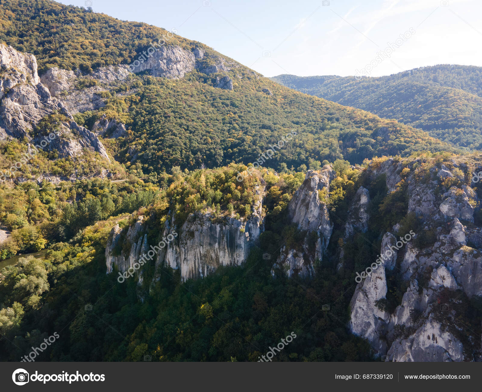 Amazing Aerial View Iskar Gorge Balkan Mountains Bulgaria — Stock Photo ...