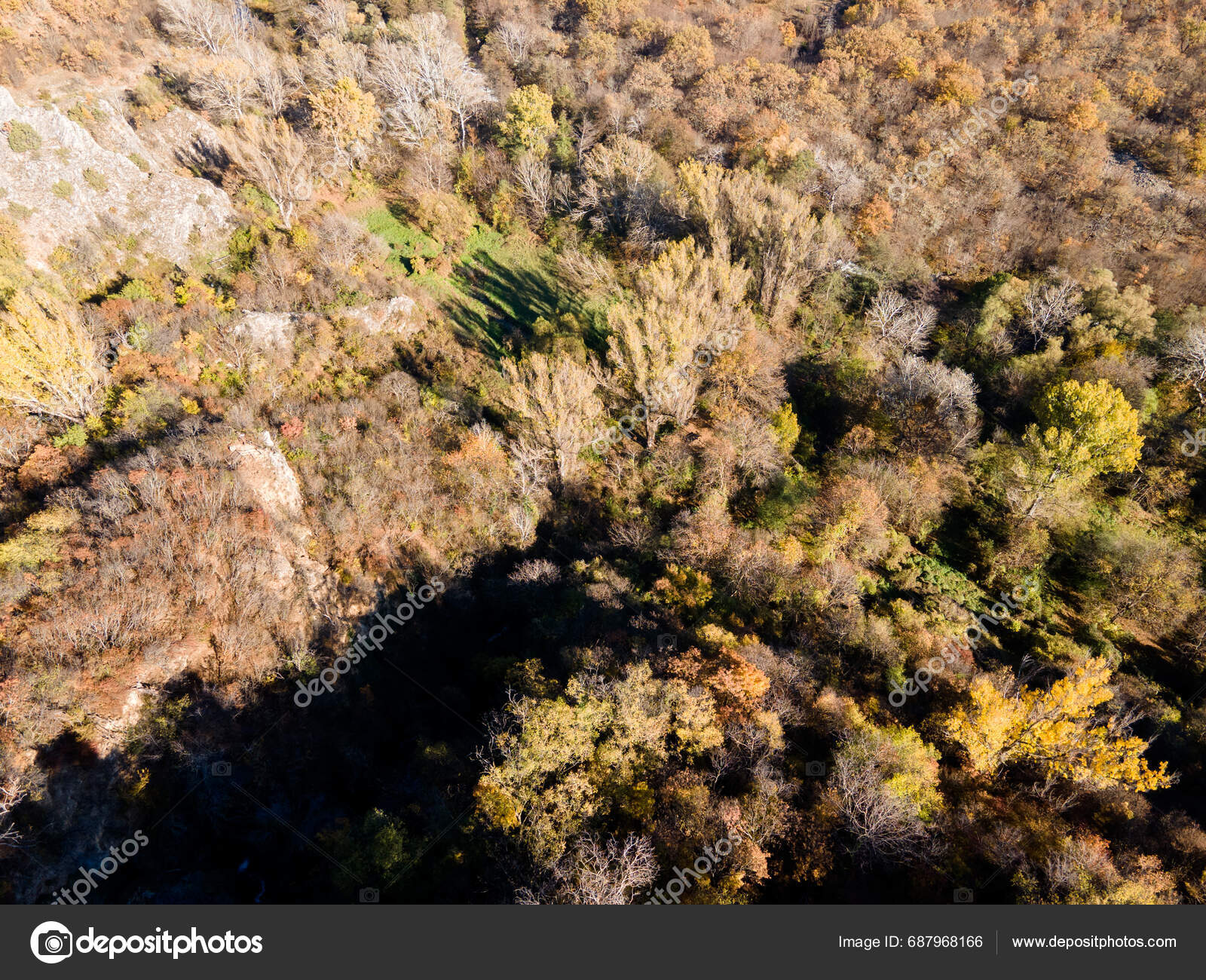Aerial Autumn View Zemen Gorge Kyustendil Region Bulgaria — Stock Photo ...