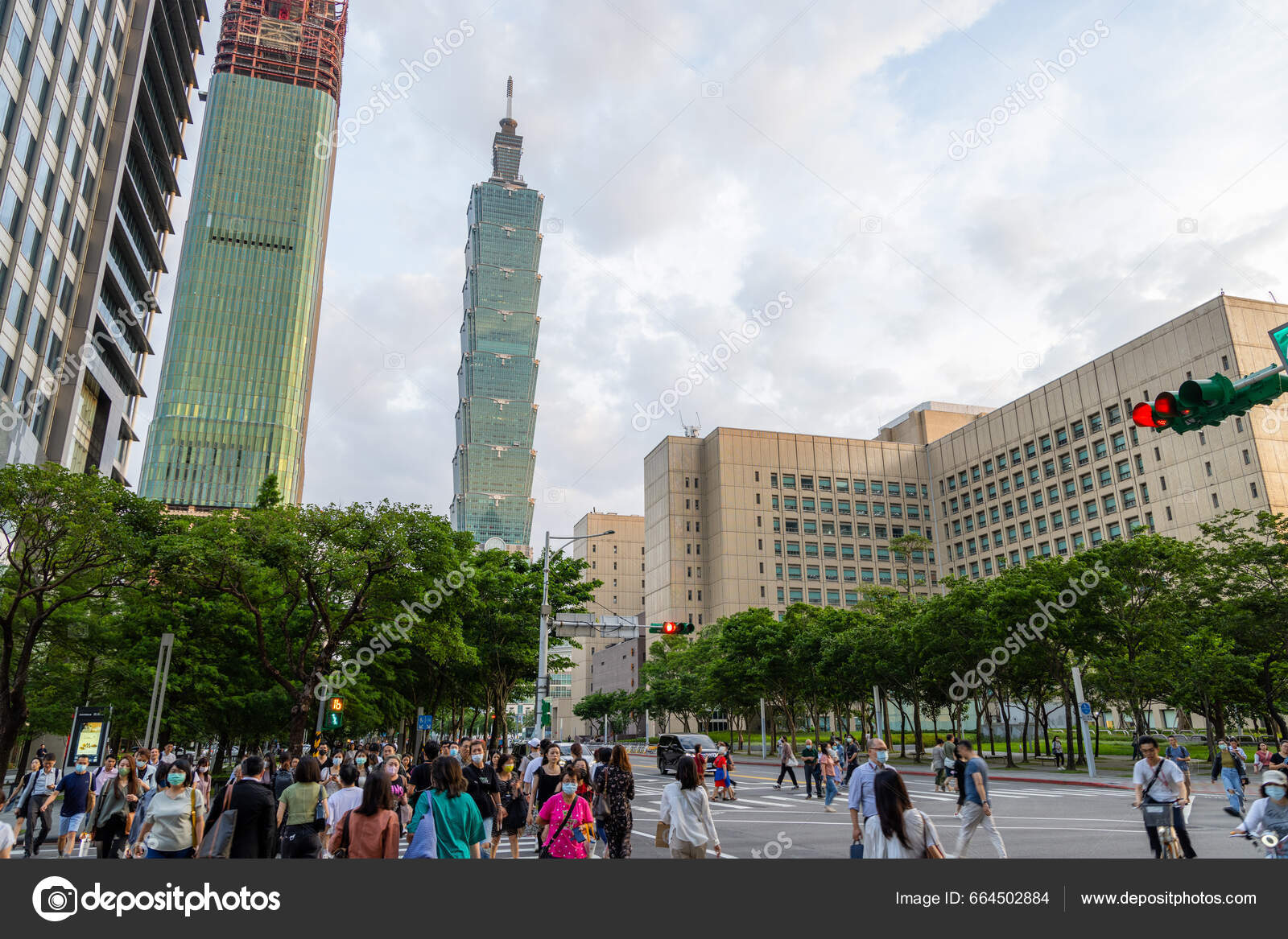 Taipei Taiwan June 2023 Taipei Busy City Street – Stock Editorial Photo ...