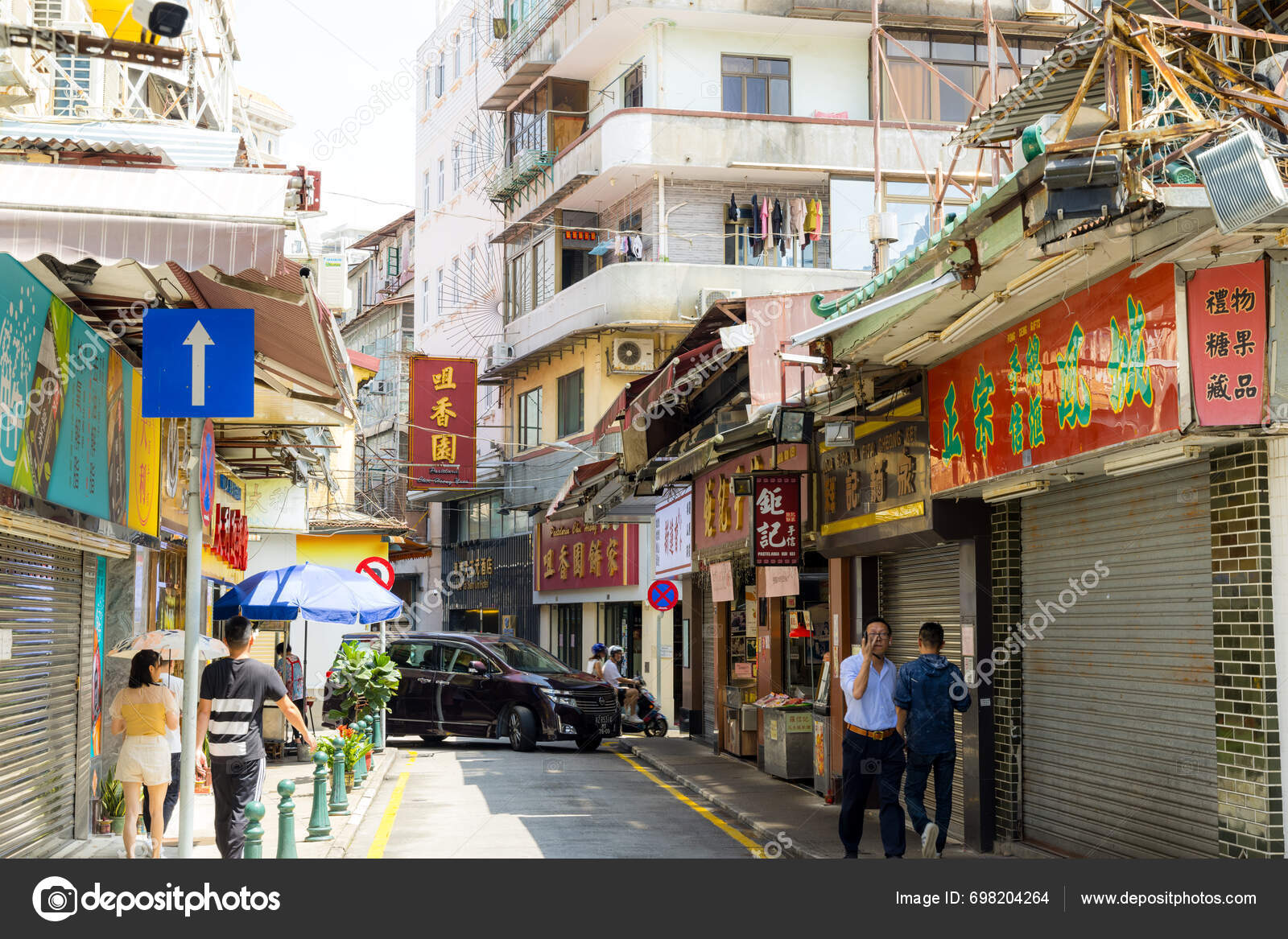 Macau June 2023 Rua Felicidade Macau City Old Street — Stock Editorial Photo © leungchopan ...