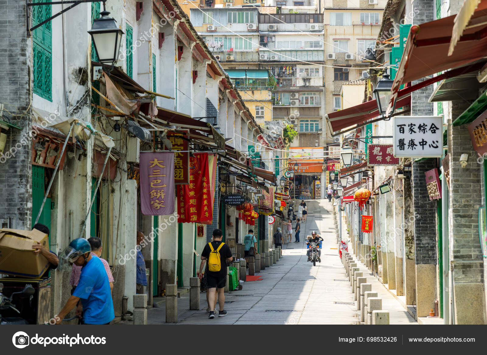 Macau June 2023 Rua Felicidade Macau City Old Street — Stock Editorial Photo © leungchopan ...