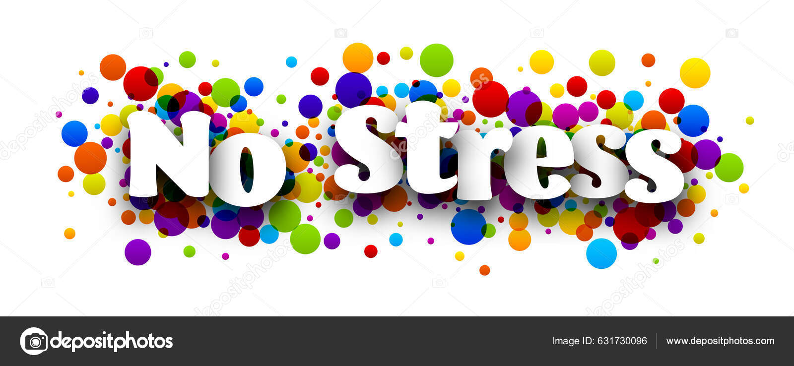 Stress Sign Colorful Dots Confetti Background Design Element Vector ...