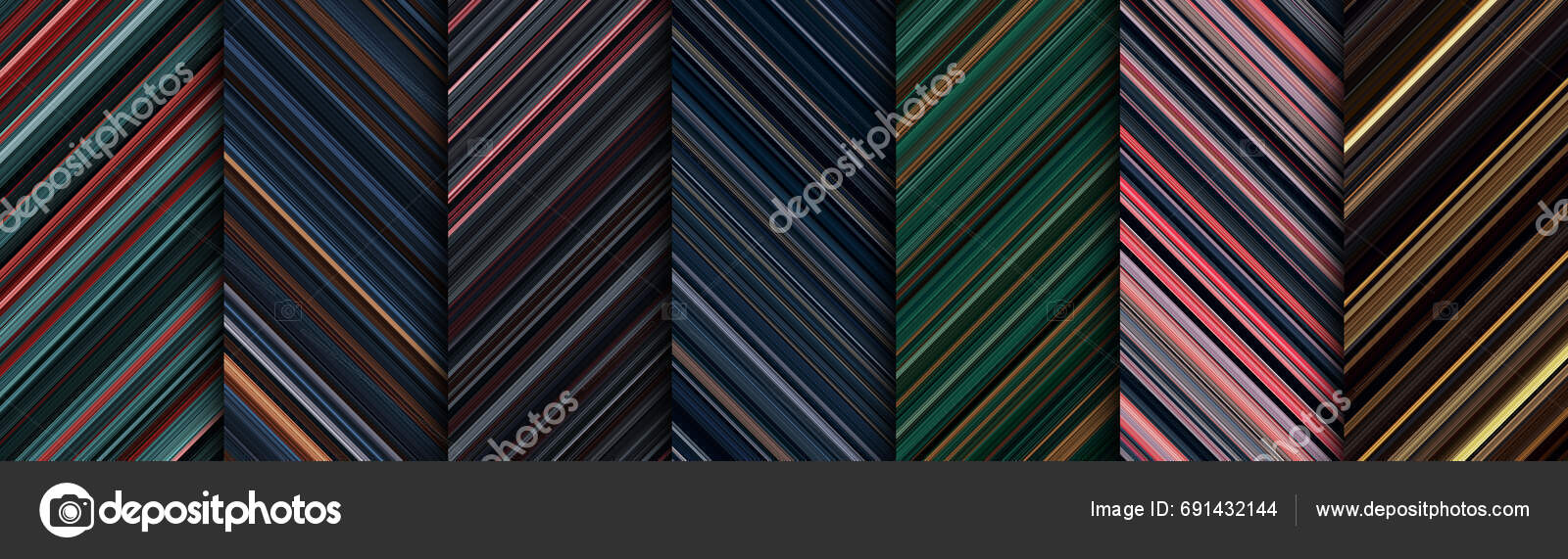 Dark Vintage Detailed Striped Geometric Patterns Composed Big Amount ...