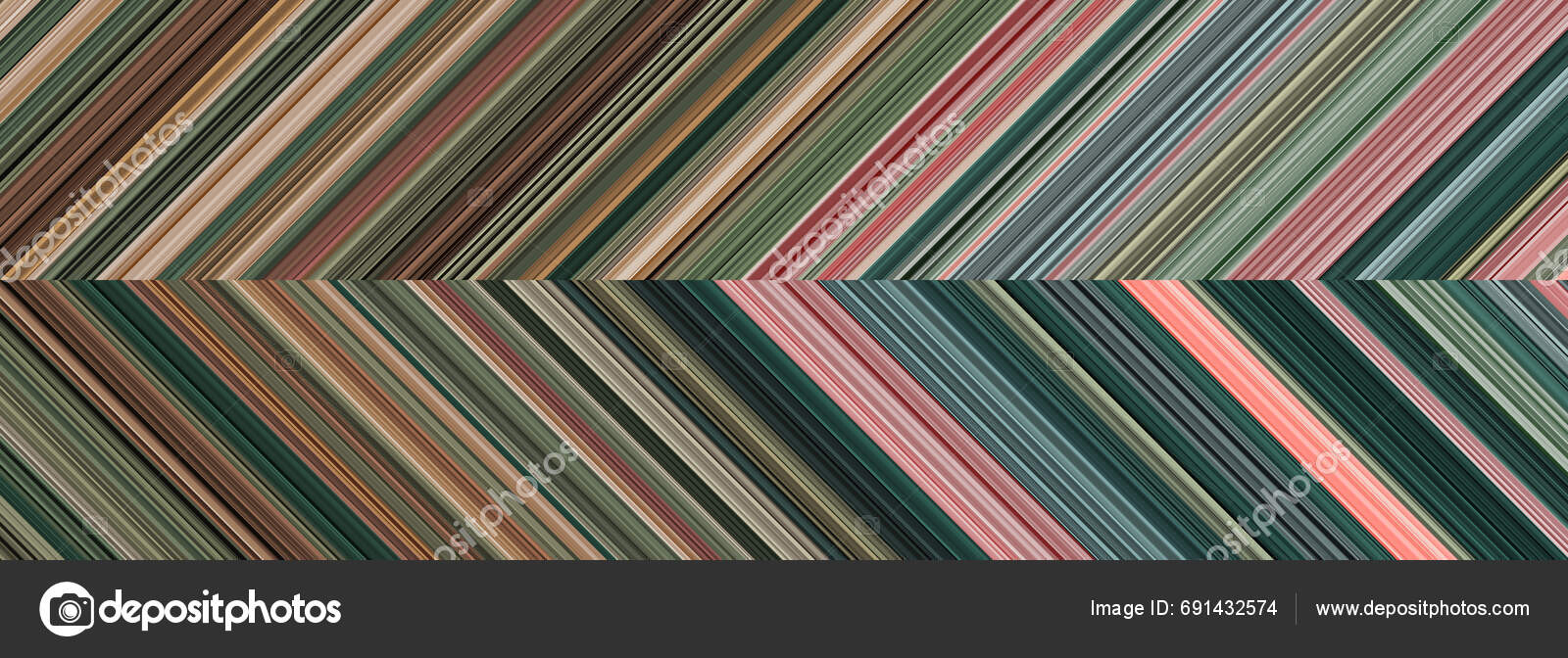 Detailed Striped Dual Geometric Pattern Composed Big Amount Thin Green ...