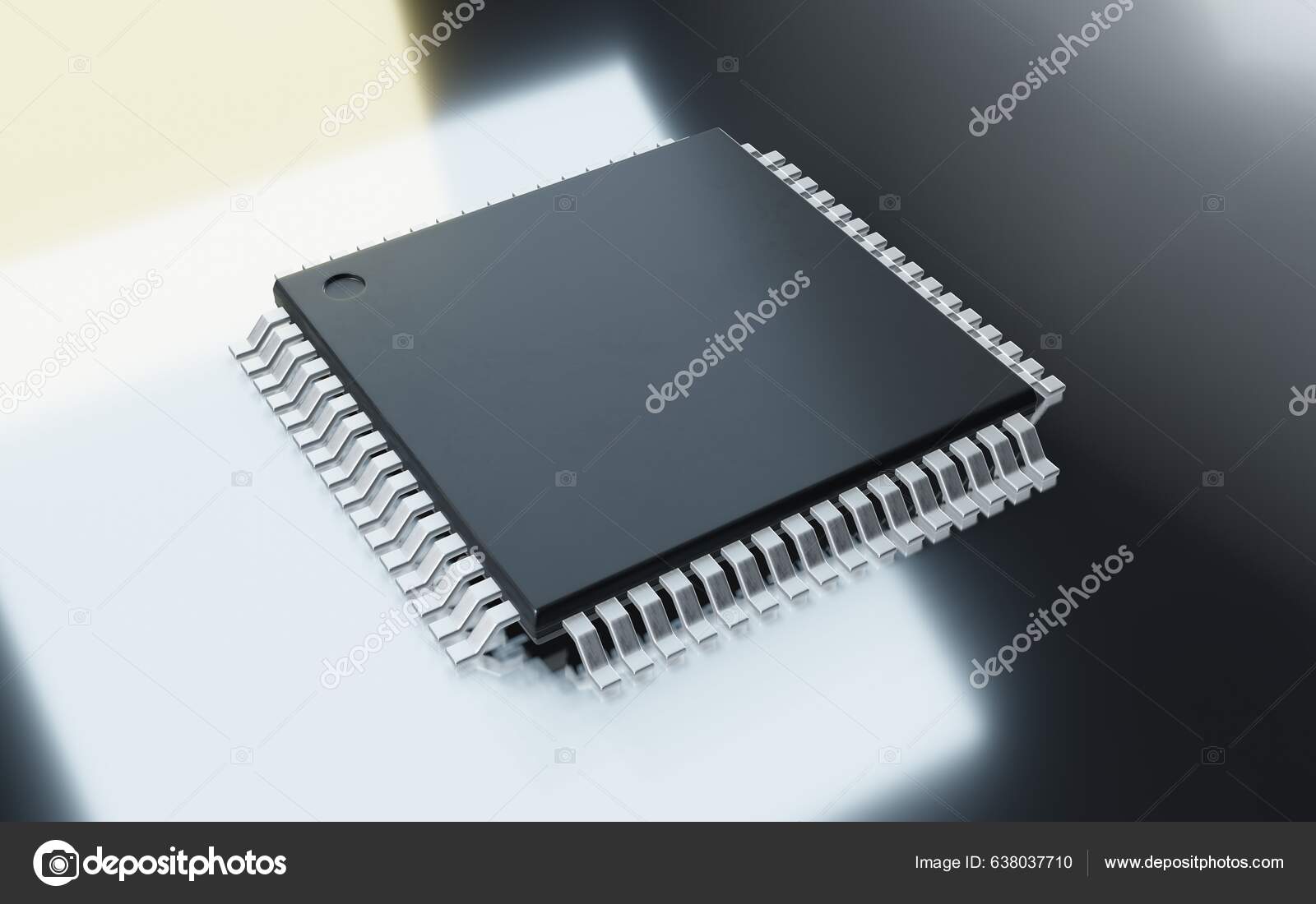 Render Microchip Semiconductor Chip Computin Technology Concept Stock ...