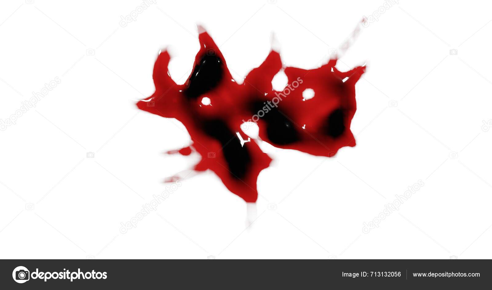 Render Blood Stain Splatter Spatter Crime Scene Violence Concept ...