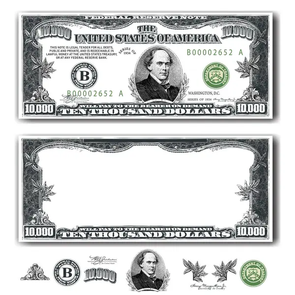 Blank 1000 Dollar Bill