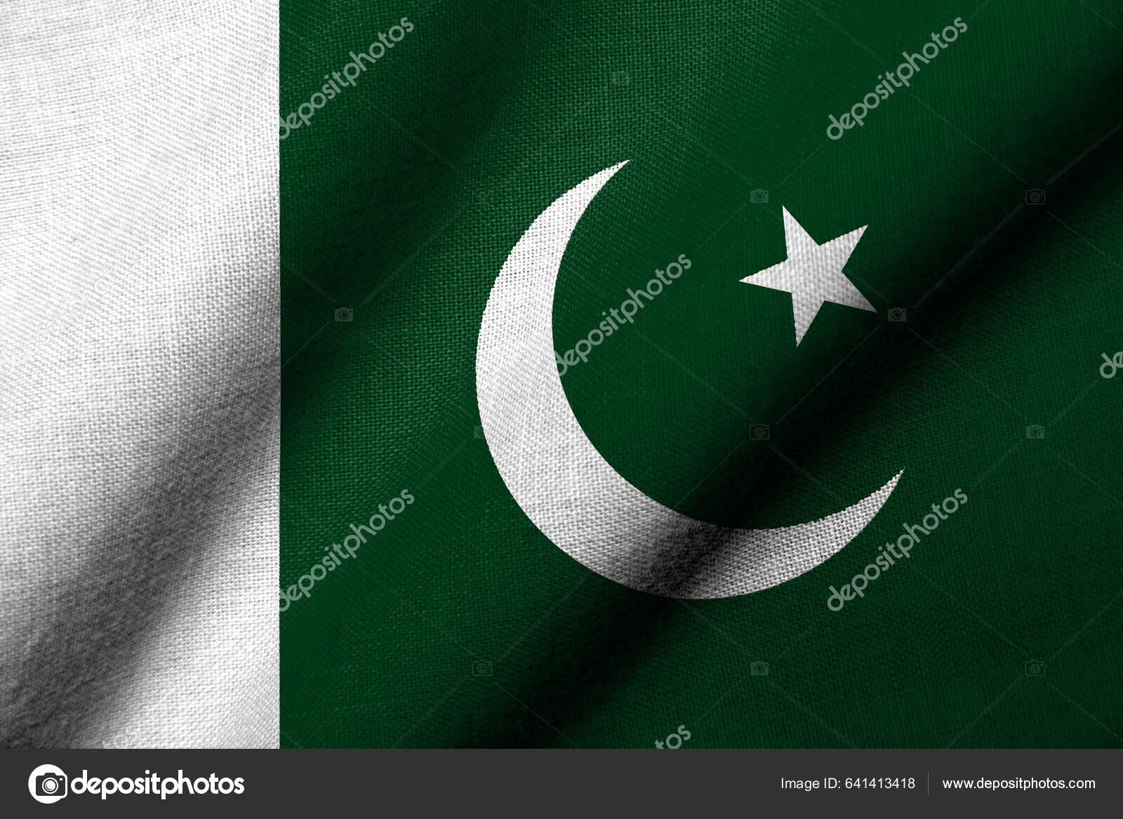 Realistic Flag Pakistan Fabric Texture Waving — Stock Photo © Bracknell ...