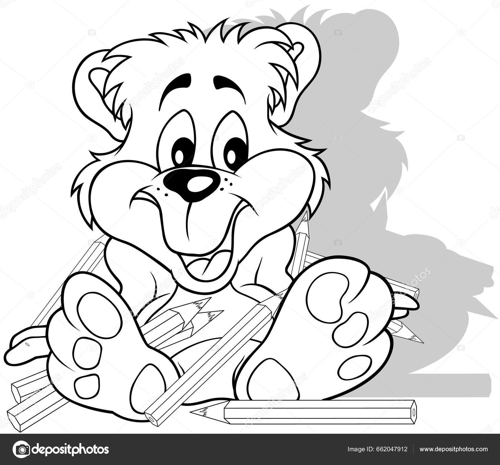 Bamse Tegning Bamse Og Kylling — Frank Madsen