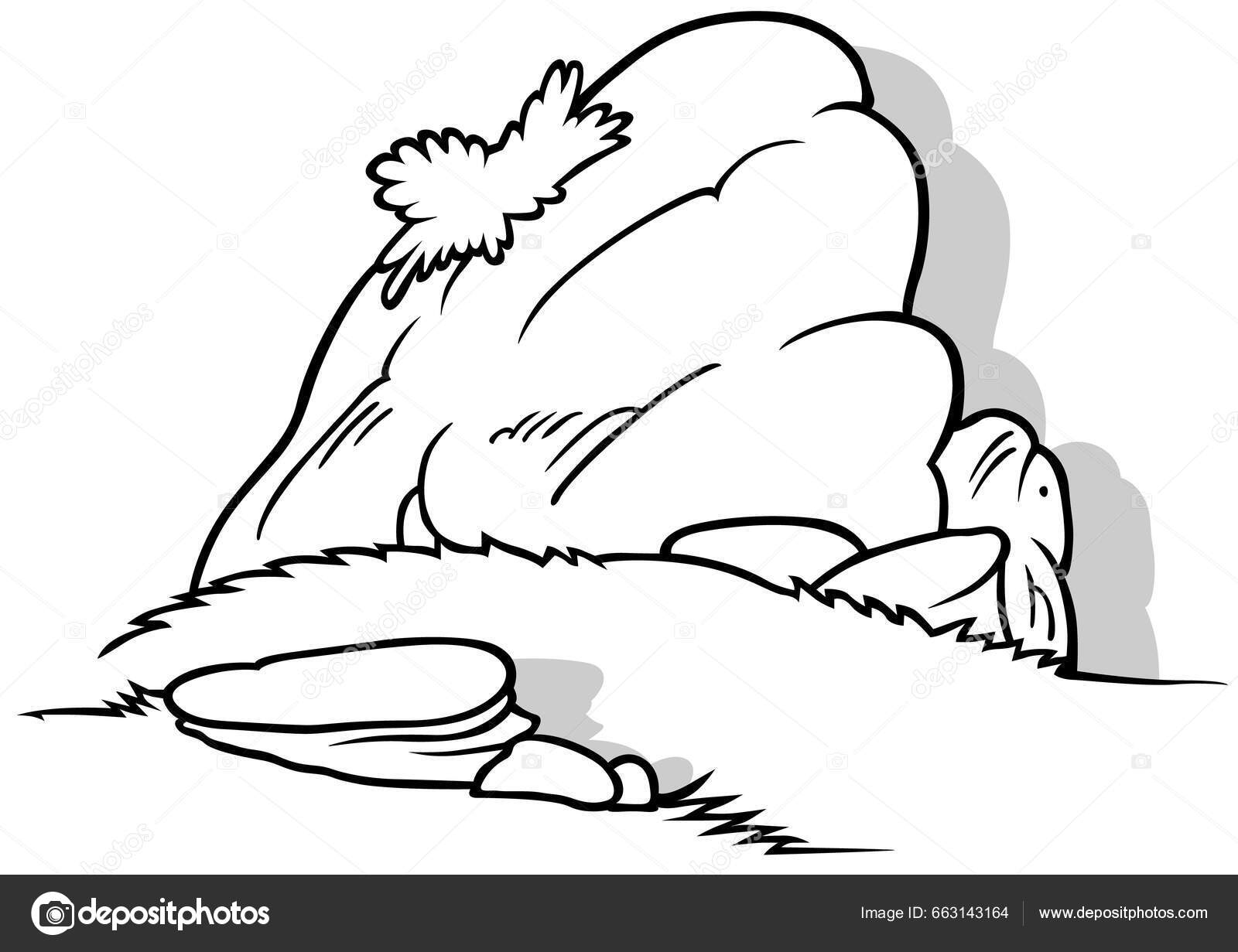 Den Black And White Clipart