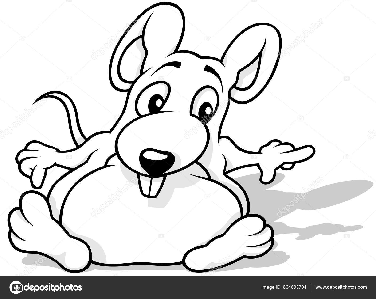 Mouse Sitting Drawing