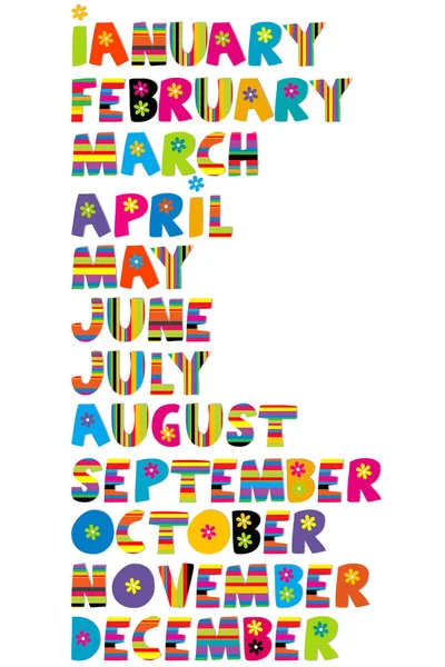 Meses del año Imágenes Vectoriales, Gráfico Vectorial de Meses del año ...